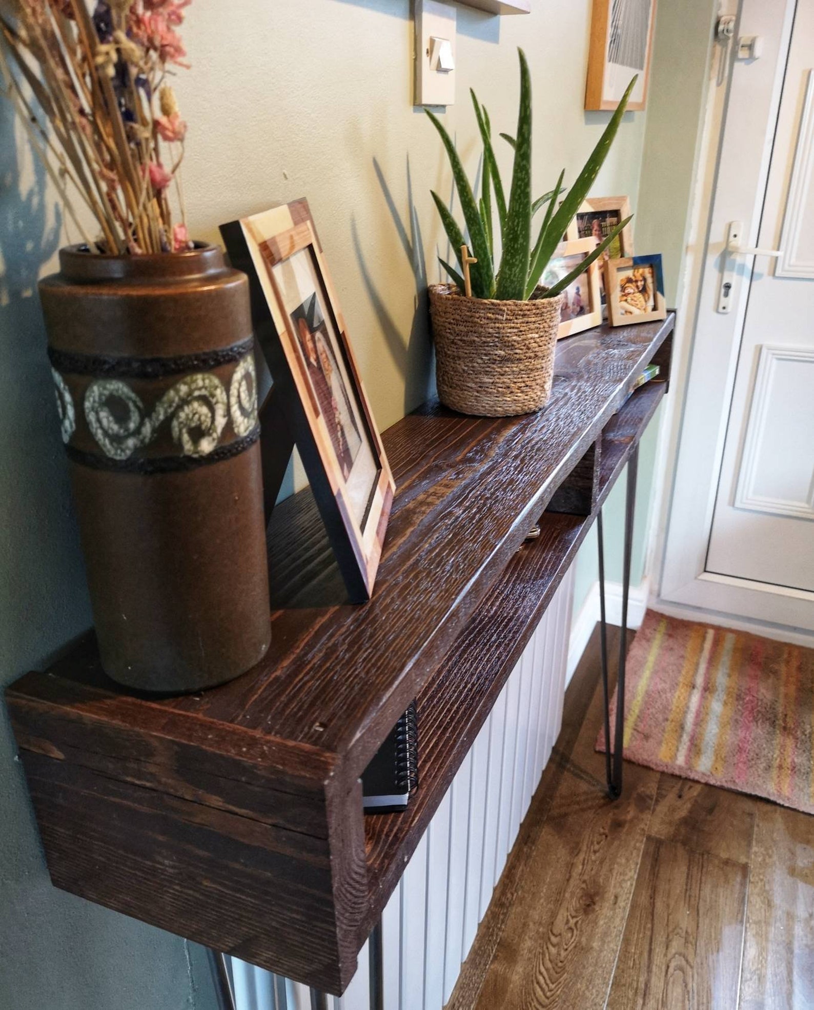 Floating Console Table With Shelf Narrow Narrow Table With | Etsy