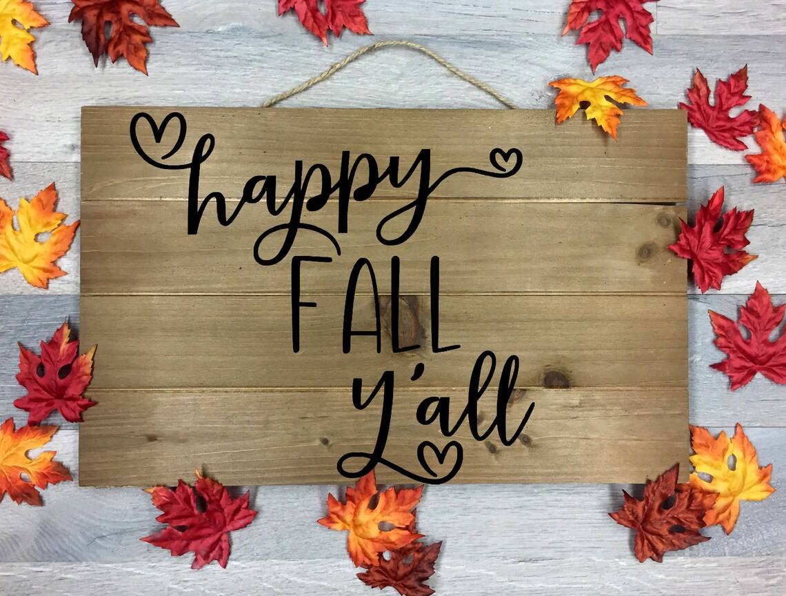 Happy Fall Y'all Svg Cut File Cricut Silhouette - Etsy