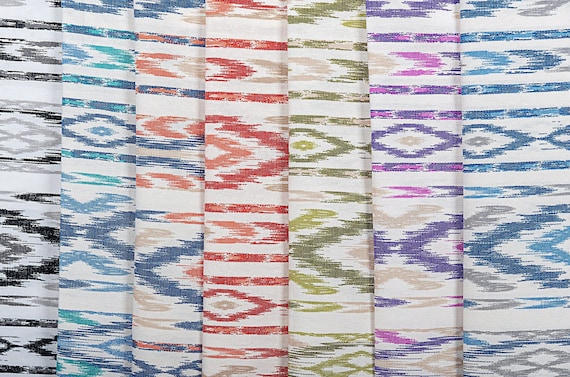 Fabric Tongues Mallorquin Colors Print Ikat Fabric Majorca - Etsy