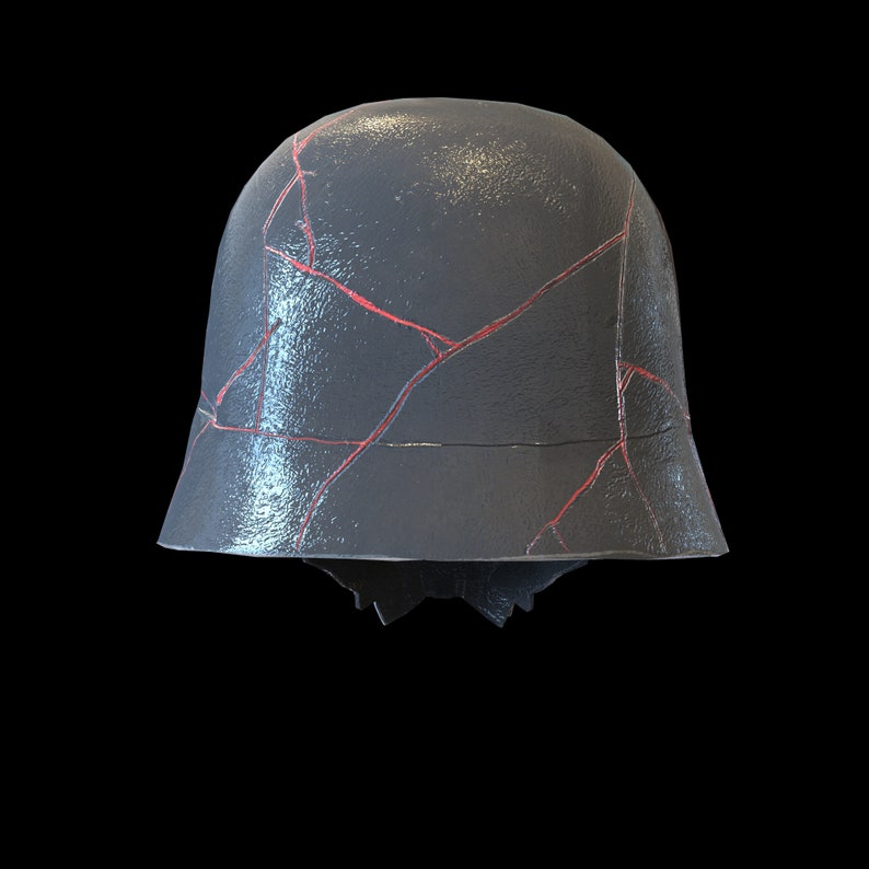 Kylo Ren Wearable Helmet And Lightsaber Cracked Version Inside Etsy