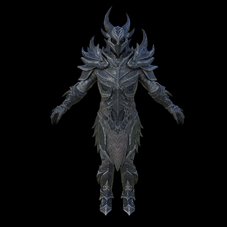 Skyrim Daedric Wearable Full Body Armor 3D Model STL - Etsy