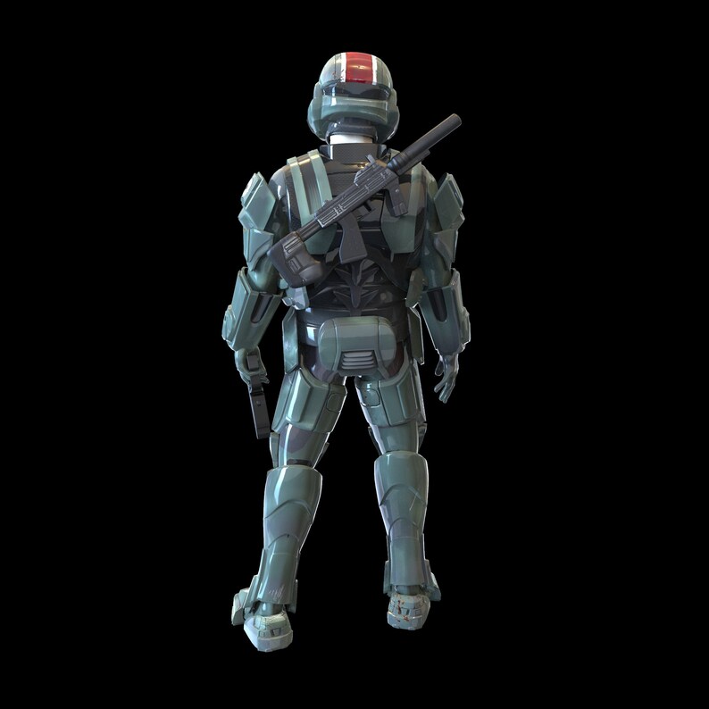 Halo ODST Armor Wearable 3D Model with Weapon | Etsy