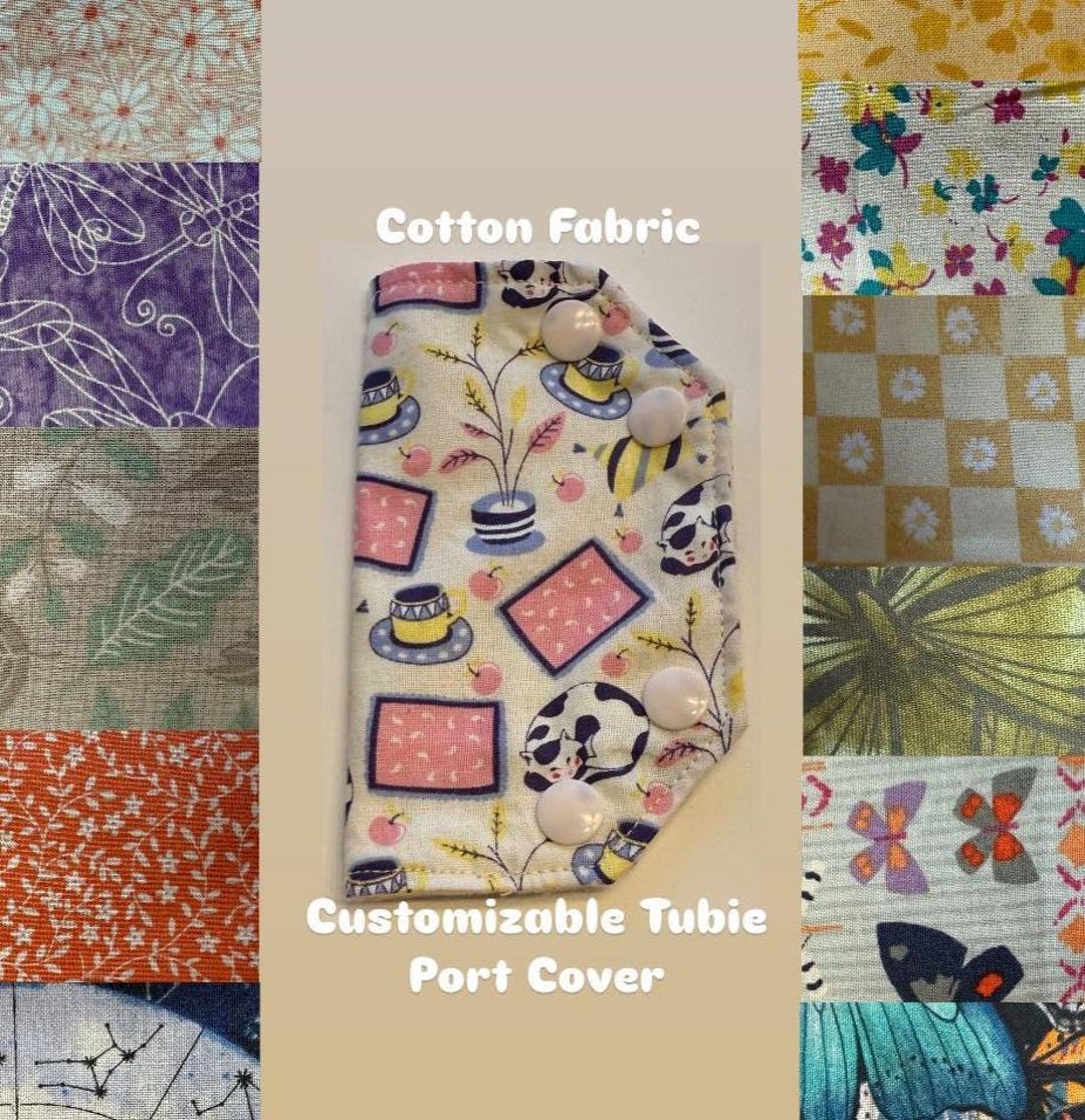 COTTON NATURE PATTERNS - Tubie/feeding Tube Port Cover (fully ...