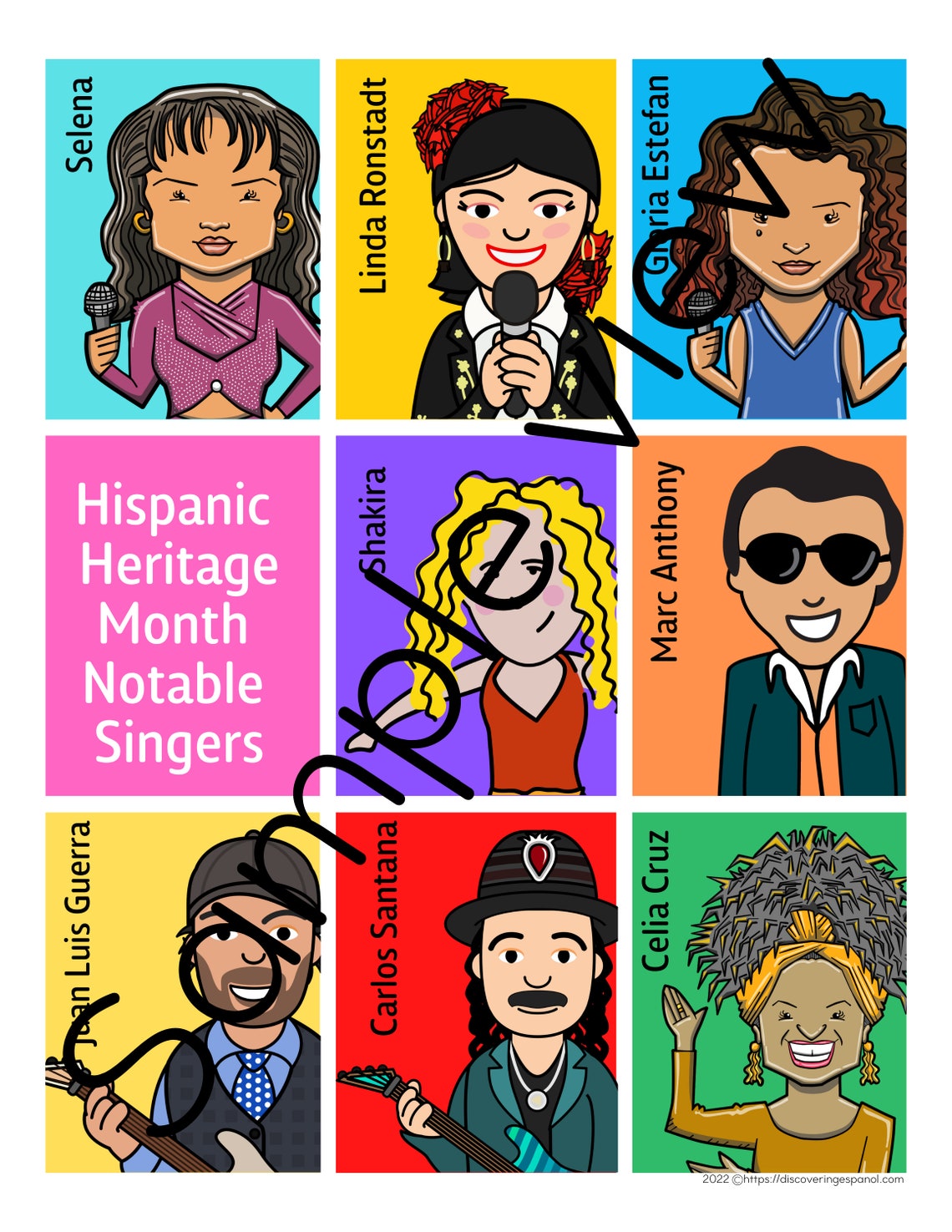 Hispanic Heritage Month 8 Colorful Postersdigital Download - Etsy