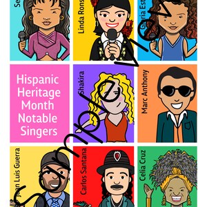 Hispanic Heritage Month 8 Colorful Postersdigital Download - Etsy