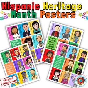 Hispanic Heritage Month 8 Colorful Postersdigital Download - Etsy