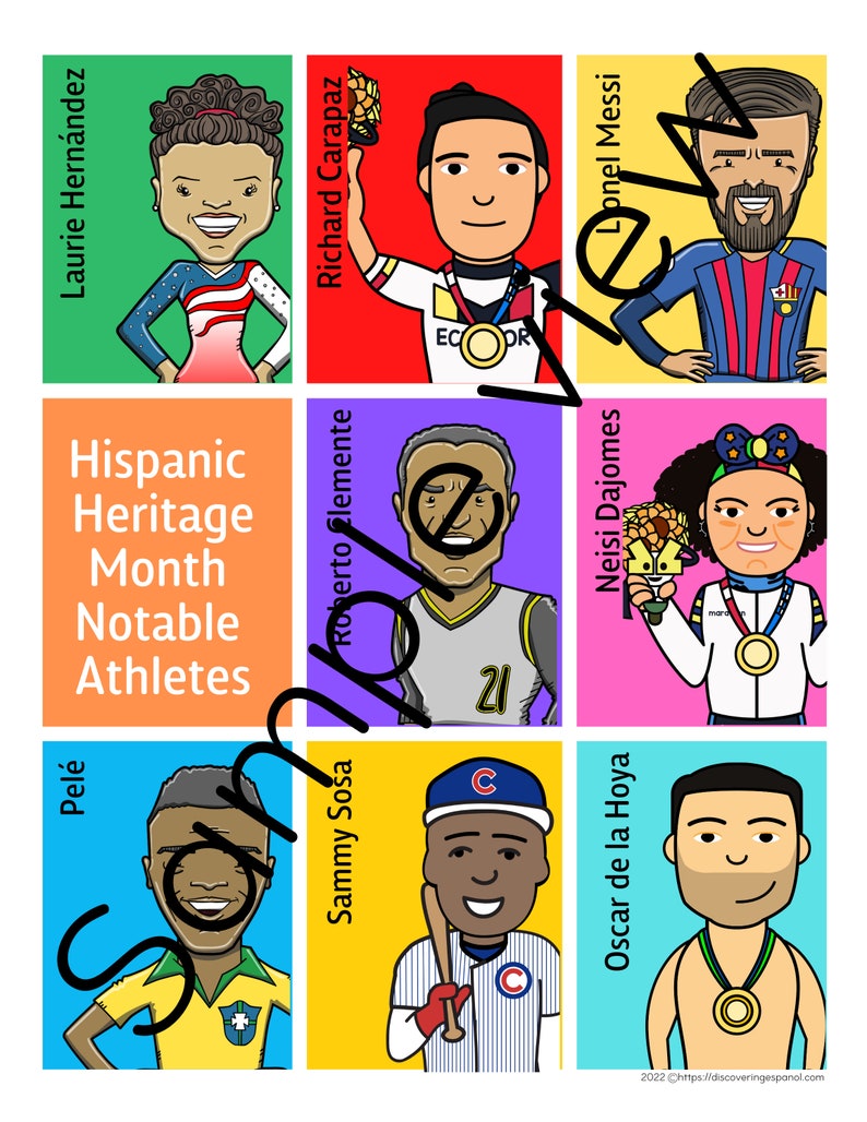 Hispanic Heritage Month 8 Colorful Postersdigital Download - Etsy