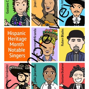 Hispanic Heritage Month 8 Colorful Postersdigital Download - Etsy