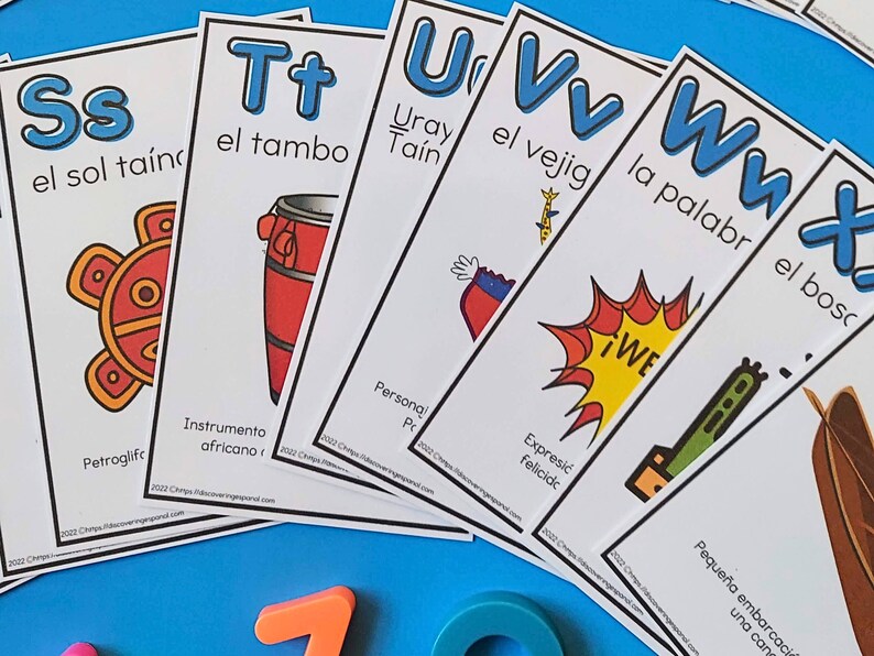 Puerto Rico Alphabet ABC Cards Spanish ABC - Etsy