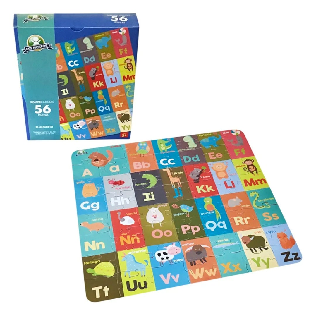 Spanish Alphabet Animal Puzzle for Kids - Etsy
