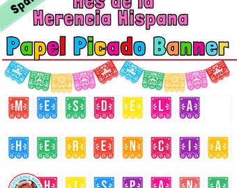 Papel Picado Hispanic Heritage Month Spanish Bulletin Board Banner - Etsy