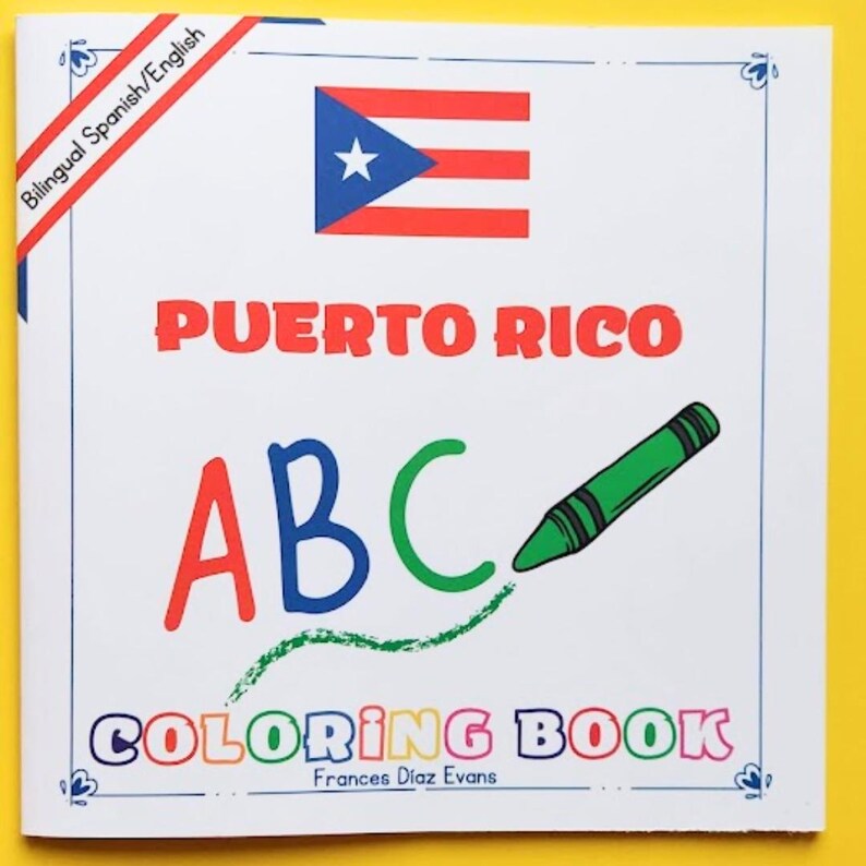 Puerto Rico ABC Coloring Book: Bilingual Spanish and English - Etsy