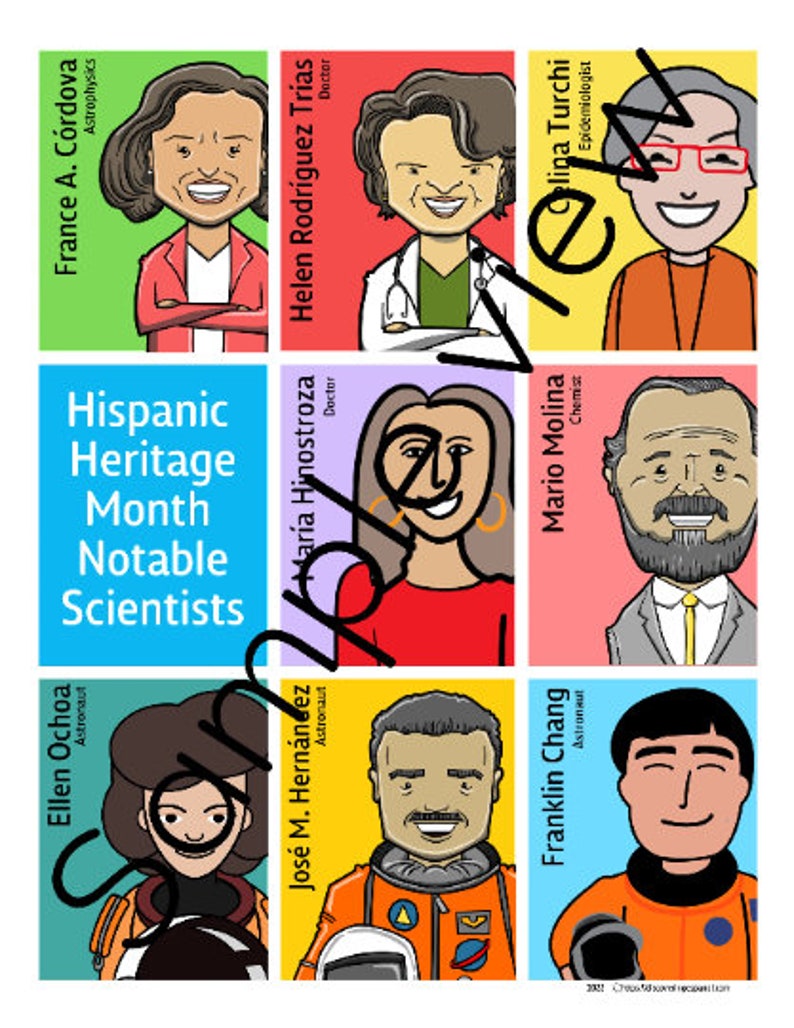 Hispanic Heritage Month 8 Colorful Postersdigital Download - Etsy