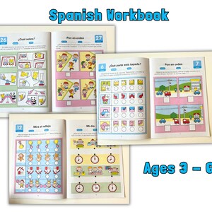 Spanish Activity Workbook for Kids Ages 3-6 - Etsy