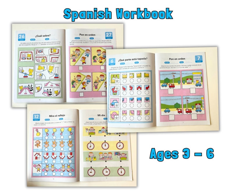 Spanish Activity Workbook for Kids Ages 3-6 - Etsy