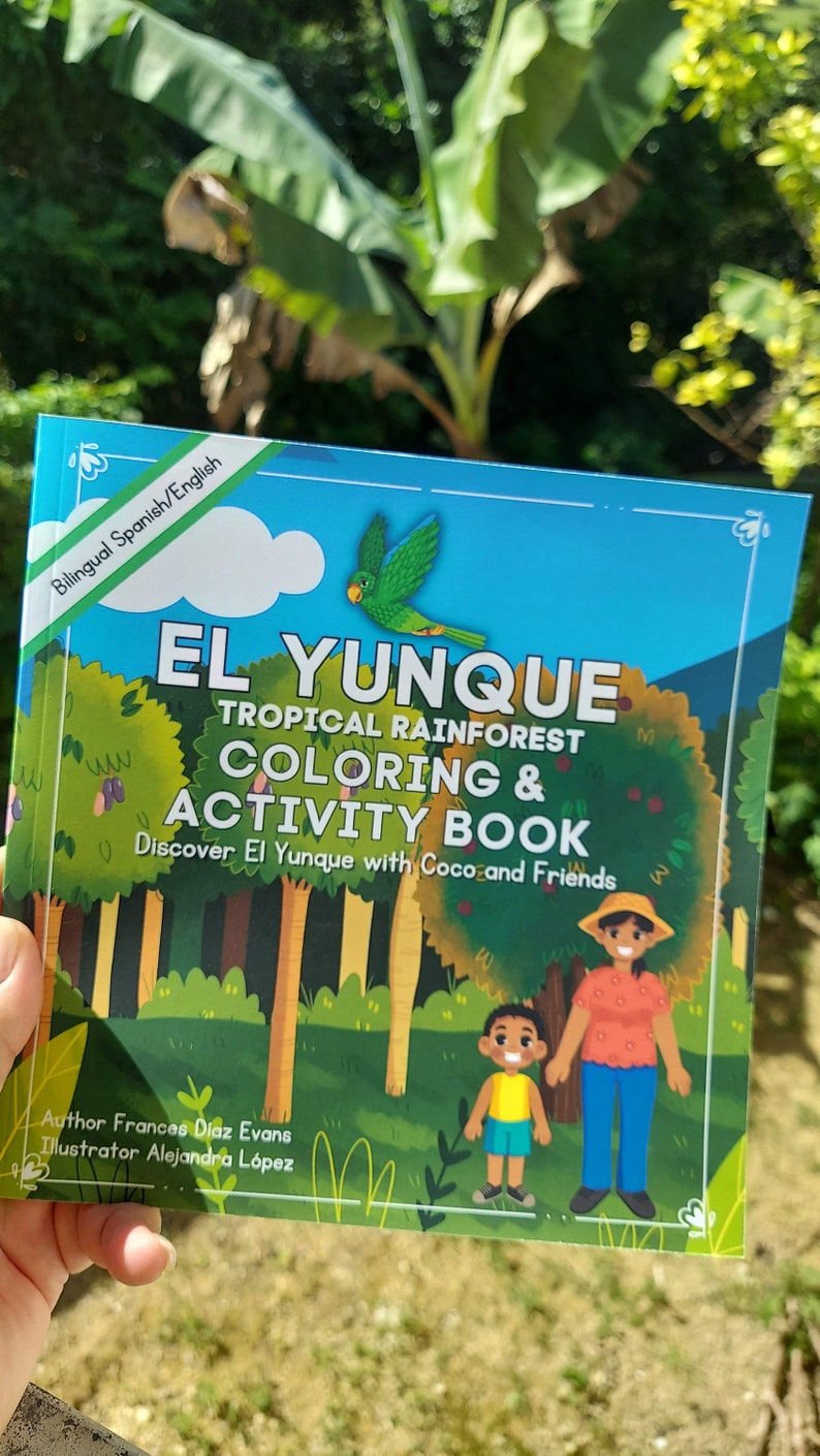 El Yunque Tropical Rainforest Bilingual Coloring & Activity Book - Etsy