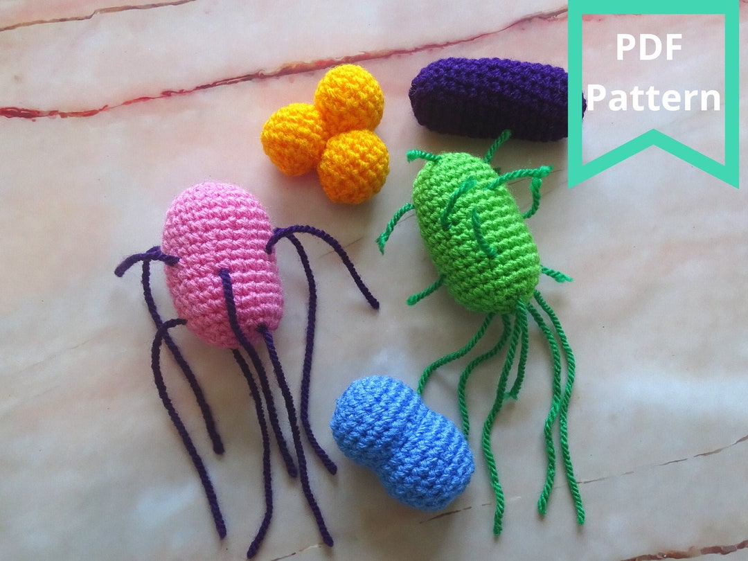 Bacteria Plush, Beginner Crochet Pattern, Biology Plushie - Cuddly Gut ...