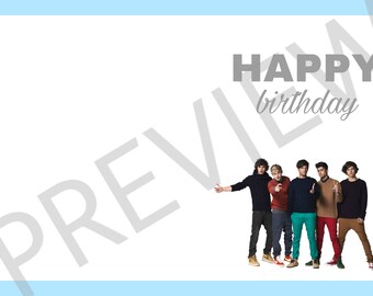 One Direction Birthday Card - Etsy