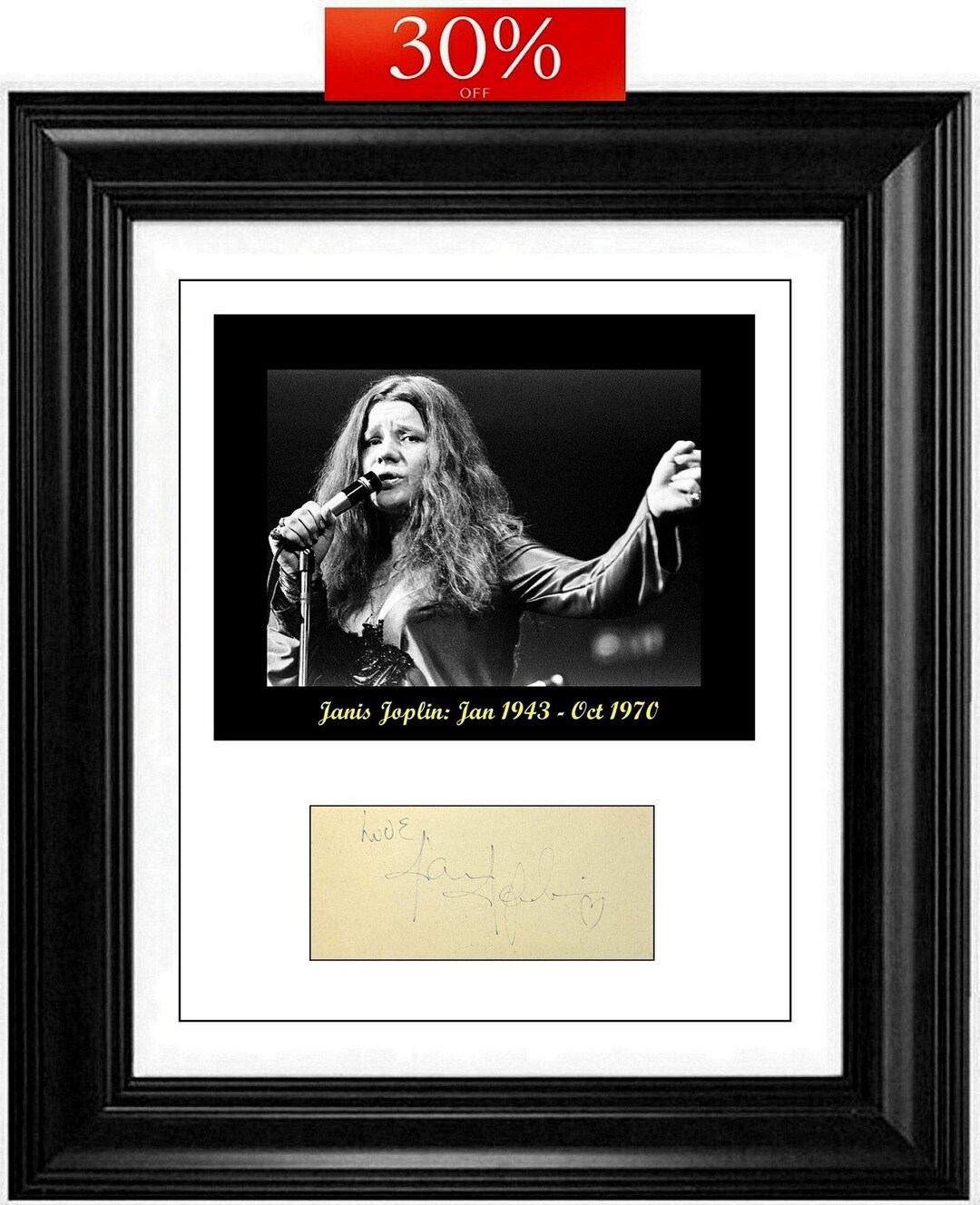 Janis Joplin (1943-1970) - Rock Legend - Genuine Hand Signed Autograph ...