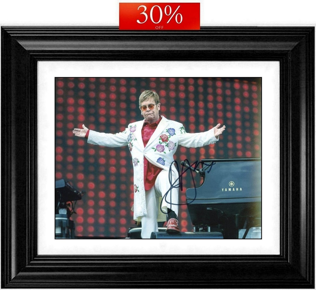 Elton John Rock Legend Genuine Hand Signed Autograph COA - Etsy