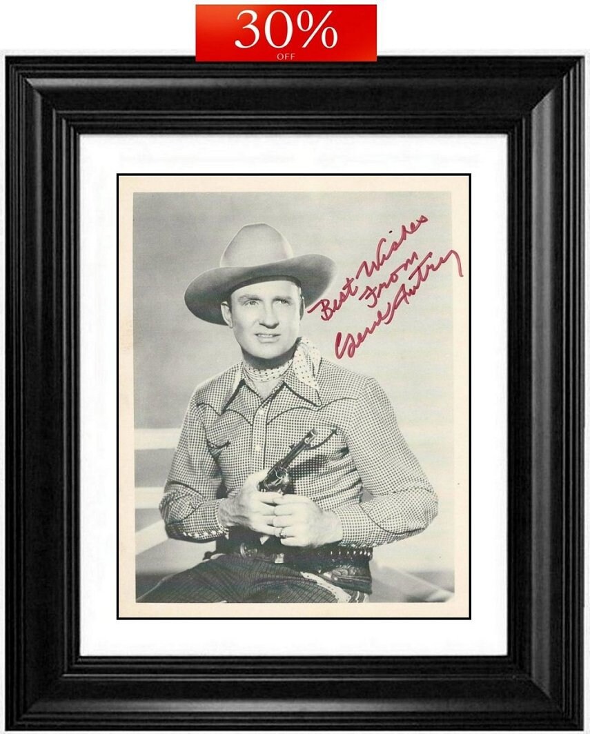 Gene Autrey (1907-1998) - Movie Legend - Genuine Hand Signed Autograph ...