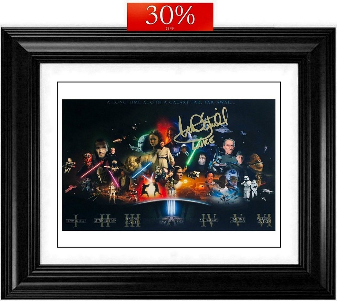 Star Wars Luke Skywalker Mark Hamill Genuine Hand Signed Autograph COA ...