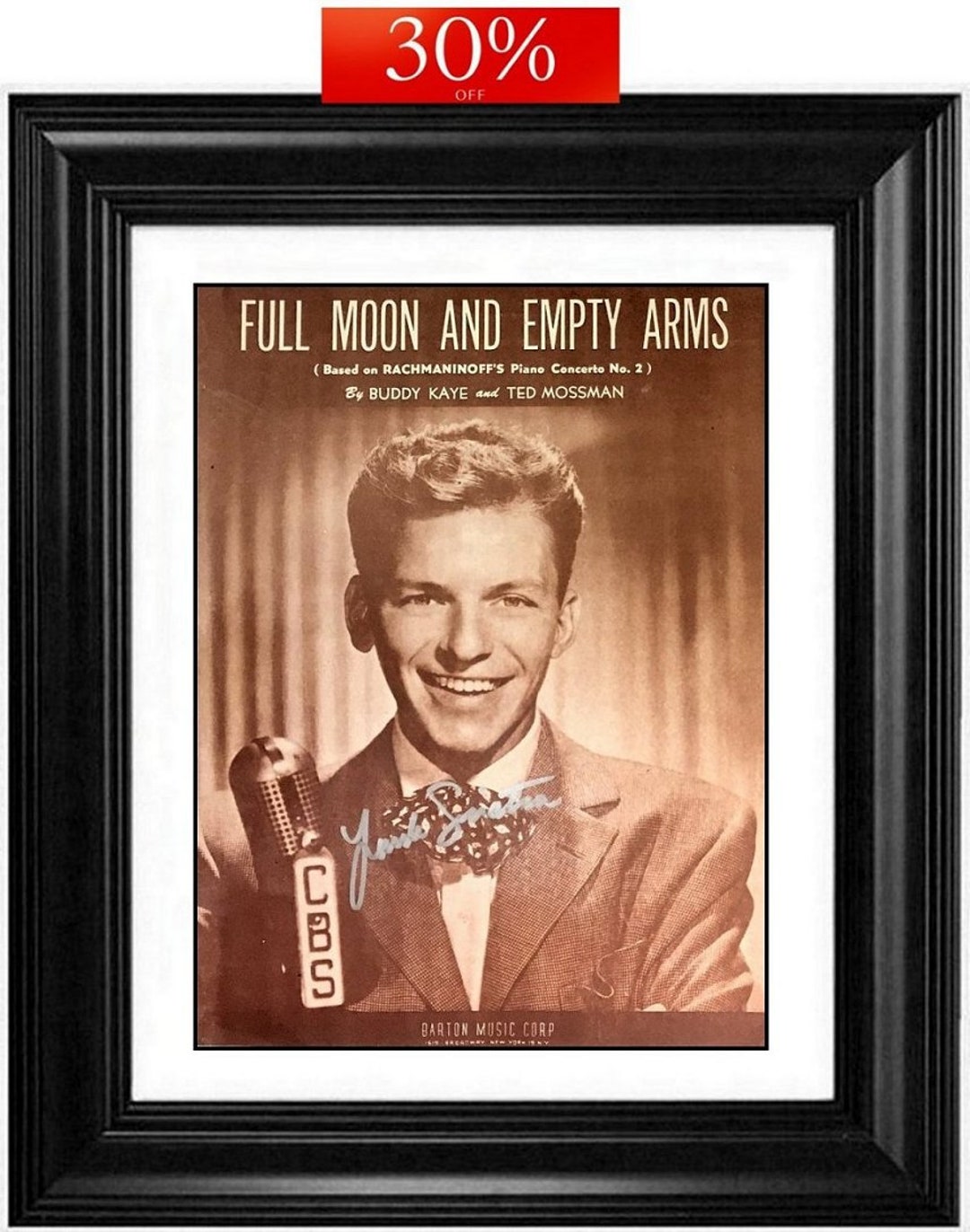 Frank Sinatra 1915-1998 Music Legend Genuine Hand Signed Autograph COA ...