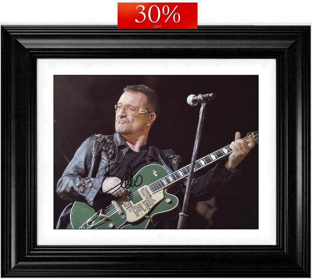 U2 - Bono - Rock Legend - Genuine Hand Signed Autograph + COA - Etsy