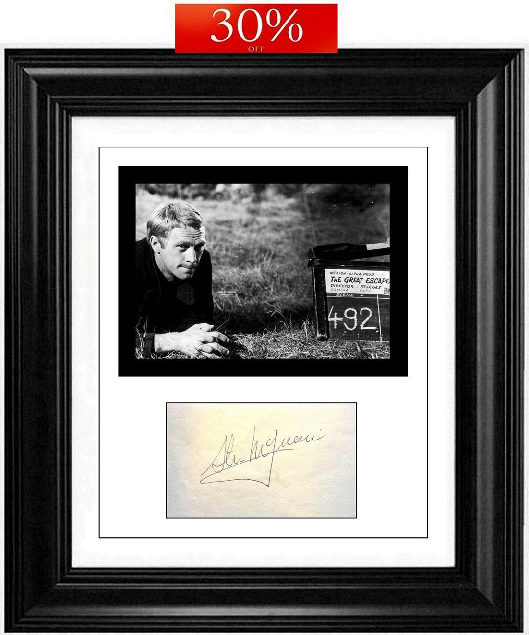 Steve Mcqueen (1930-1980) - Movie Legend - Genuine Hand Signed ...
