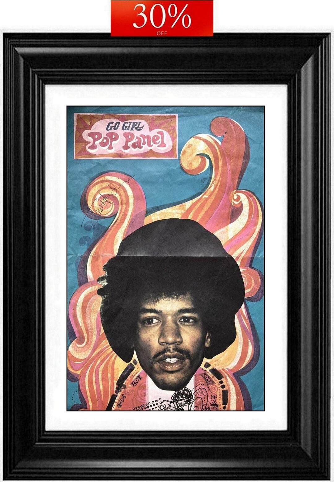 Jimi Hendrix 1942-1970 Rock Guitar Legend Genuine Hand Signed Autograph ...