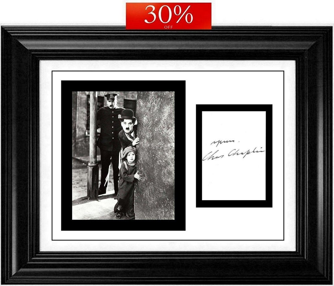 Charlie Chaplin (1889-1977) - Movie Legend - Genuine Hand Signed ...