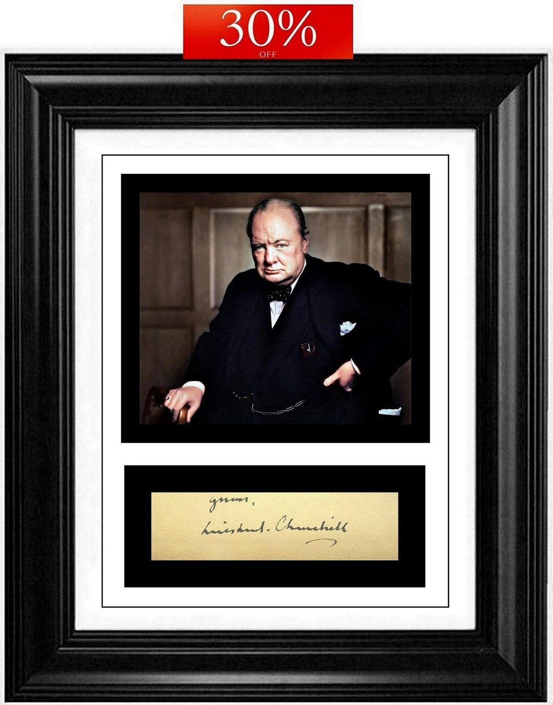 Winston Churchill (1874-1965) - Legend of History - Genuine Hand Signed ...