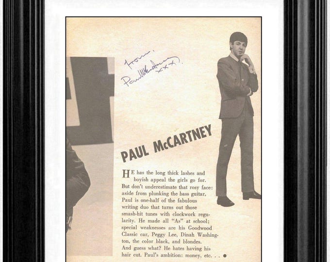 The Beatles - Paul Mccartney - Genuine Hand Signed Autograph + COA - Etsy