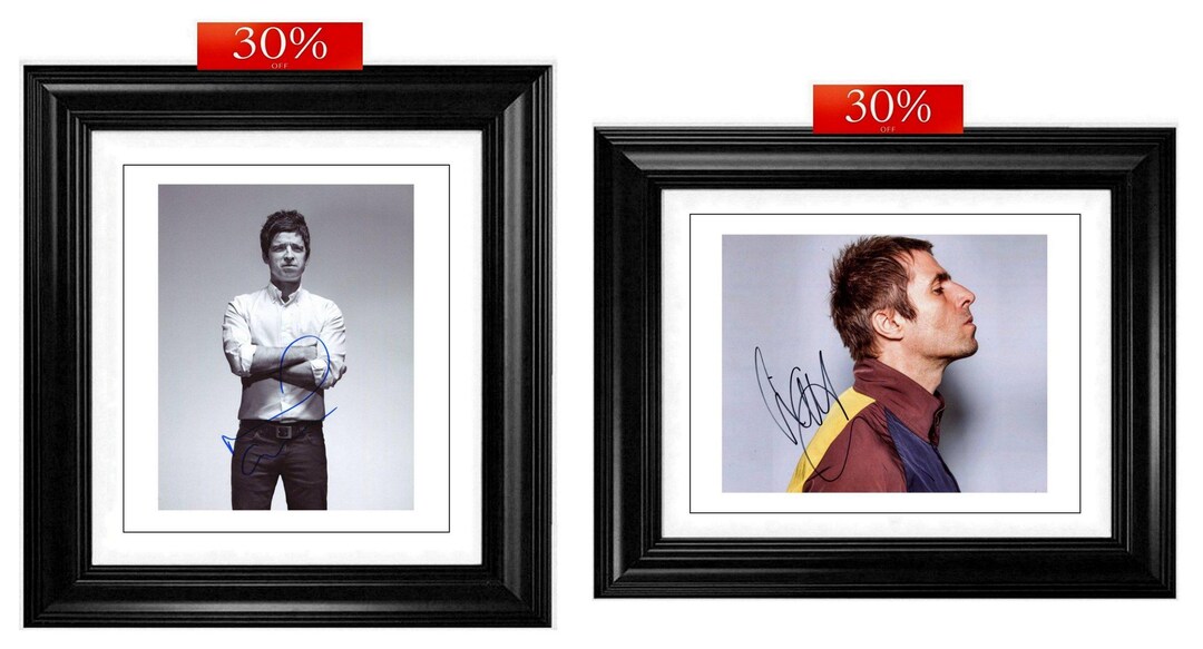 Oasis - Noel & Liam Gallagher - Genuine Hand Signed Autographs + COA - Etsy