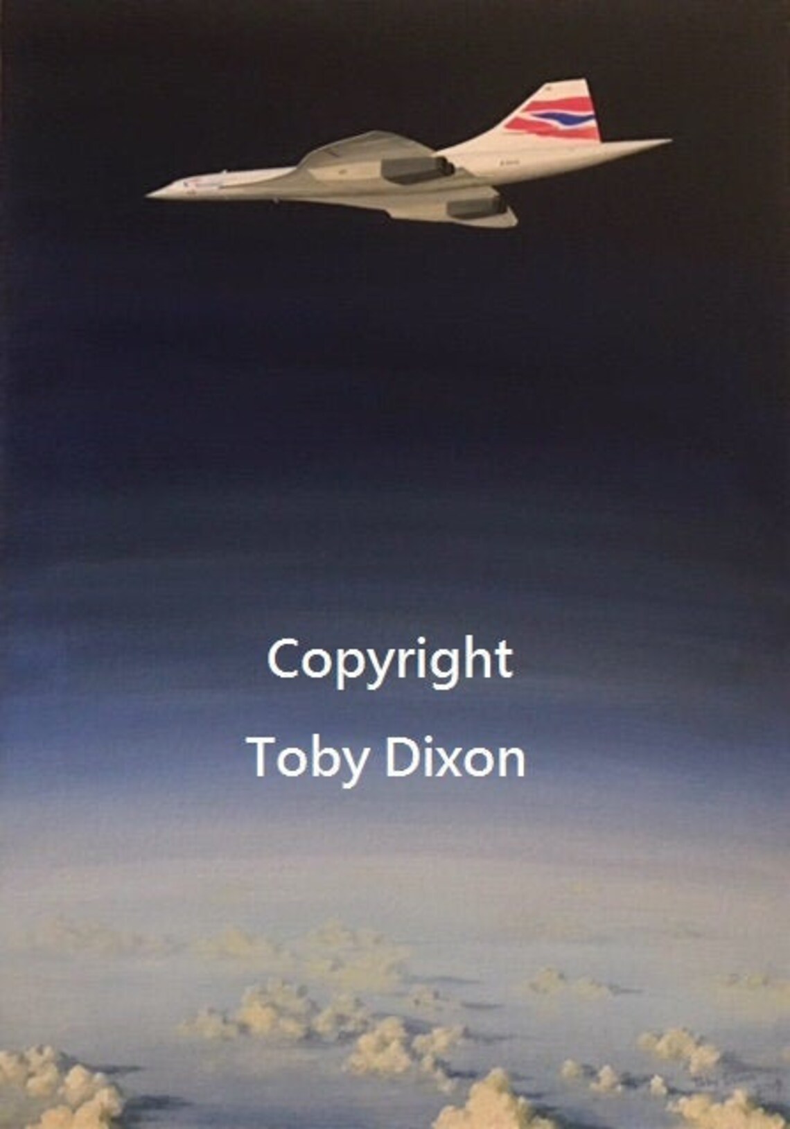 PRINT of Concorde Over the Atlantic Oil Painting on Canvas | Etsy