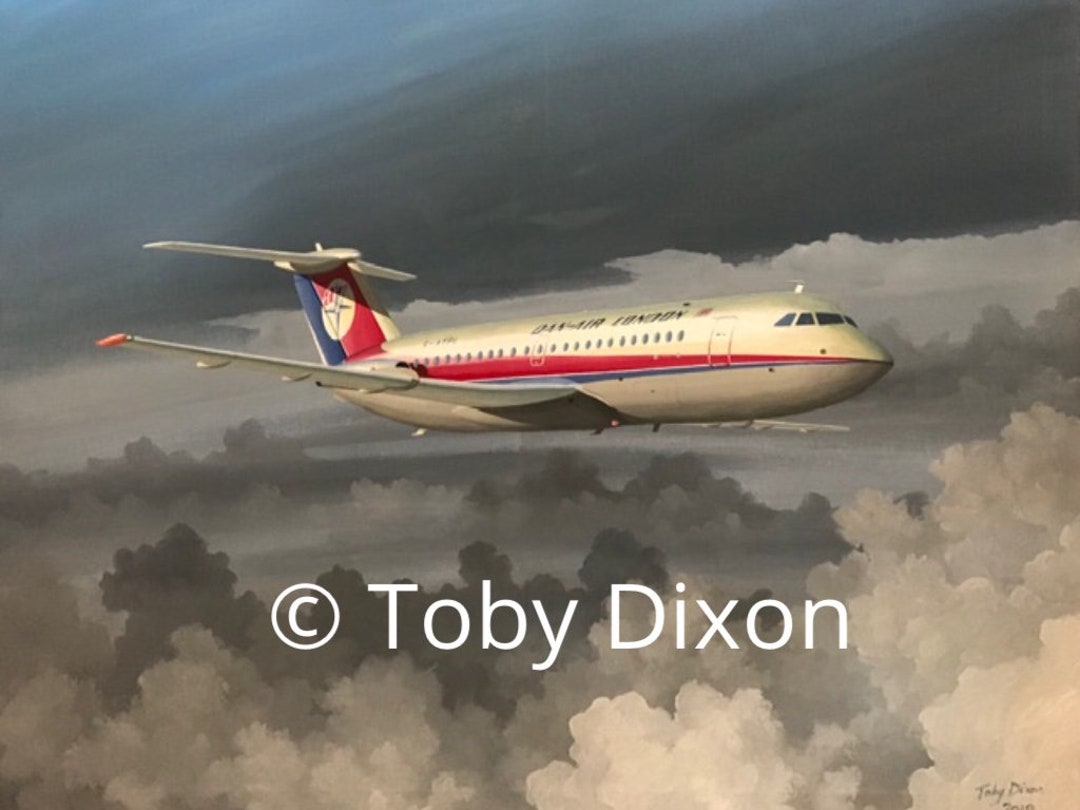 PRINT of Dan Air BAC 1-11 Oil Painting - Etsy