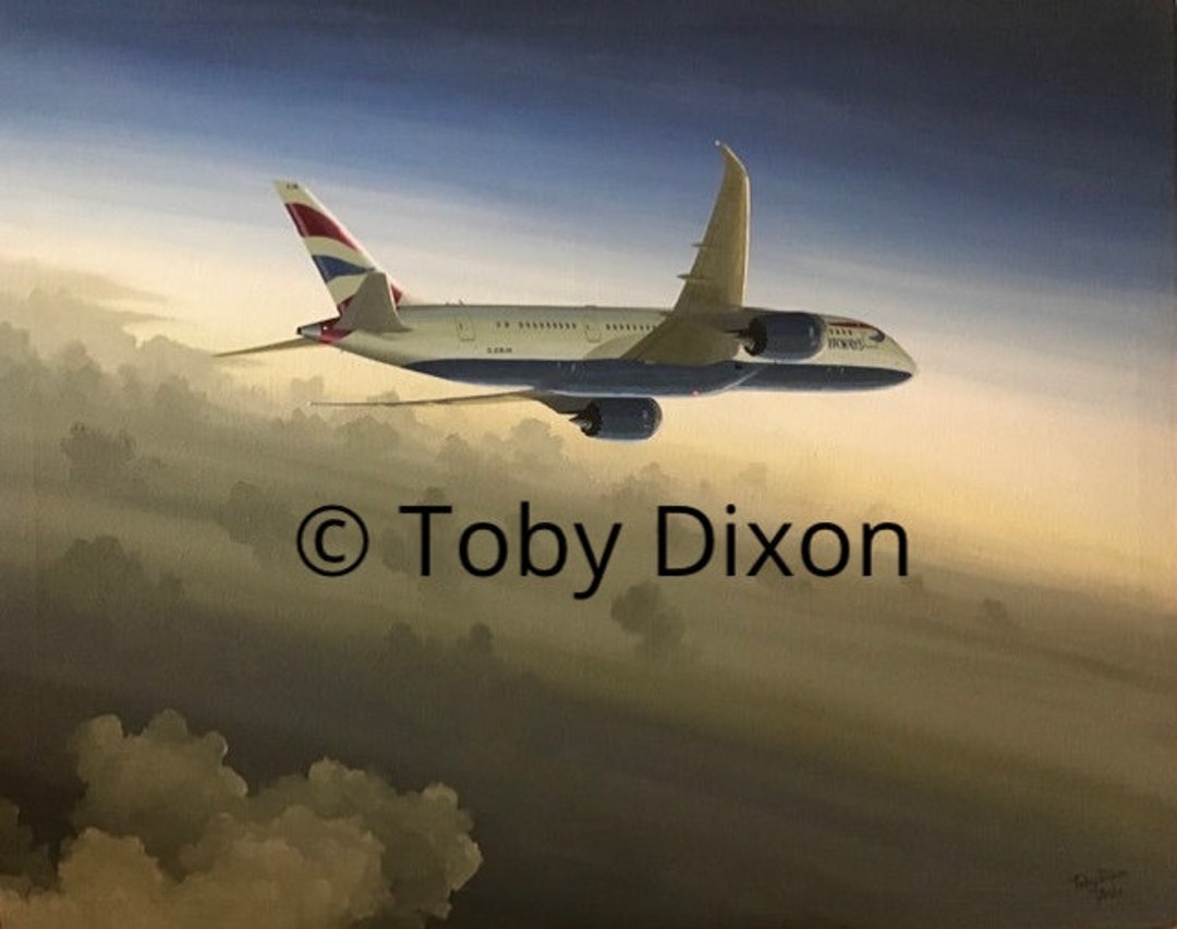 PRINT of British Airways Boeing 787 Dreamliner Oil Painting - Etsy