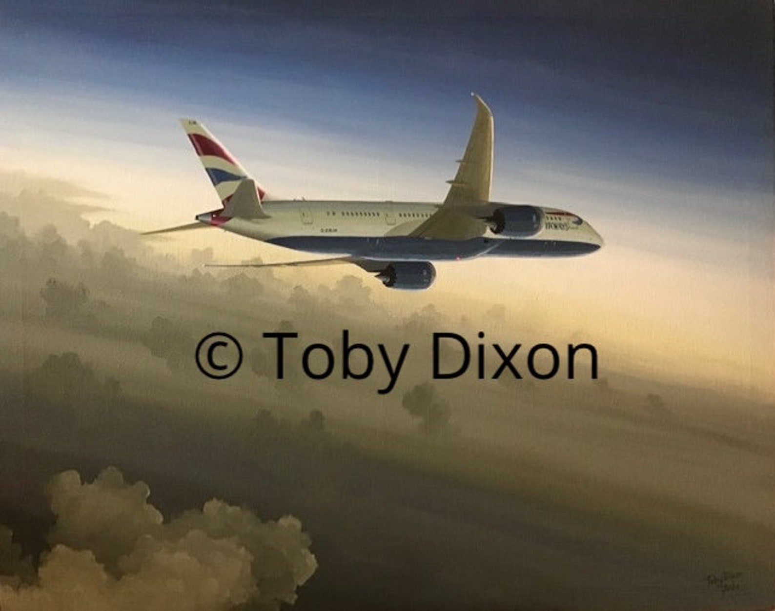 PRINT of British Airways Boeing 787 Dreamliner Oil Painting - Etsy