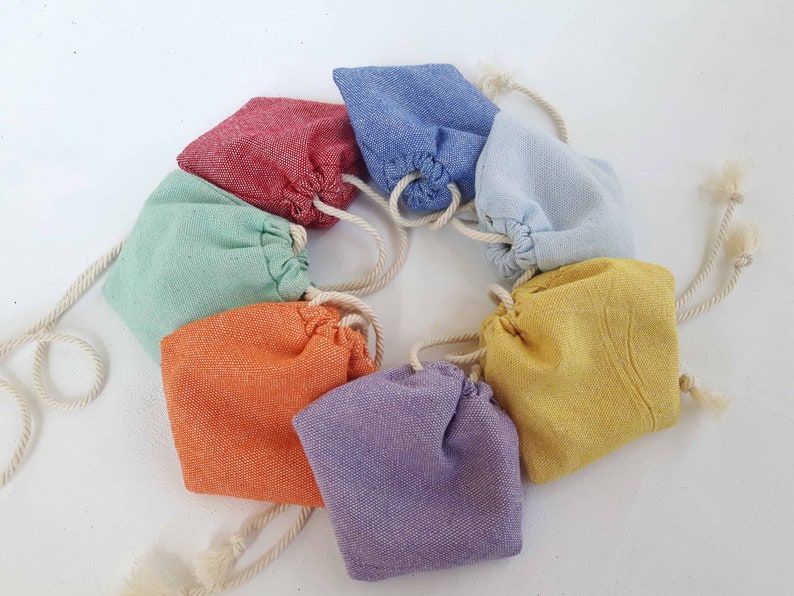 7 Chakra Set: Mojo Bags Embroidered With Chakra Symbols and Gemstones ...