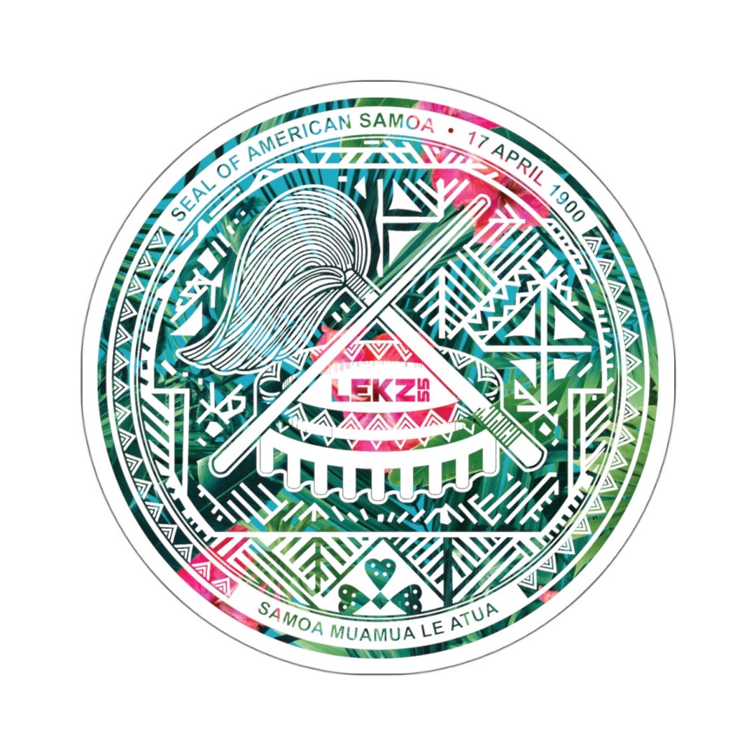 FLOWER SEAL American Samoa Kiss-cut Stickers - Etsy