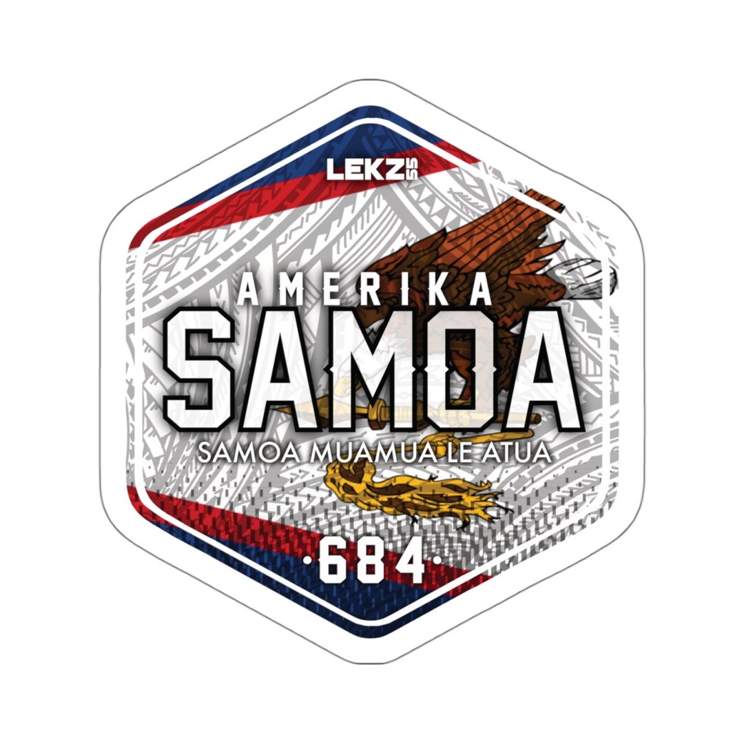 FLAG BADGE American Samoa Kiss-cut Stickers - Etsy
