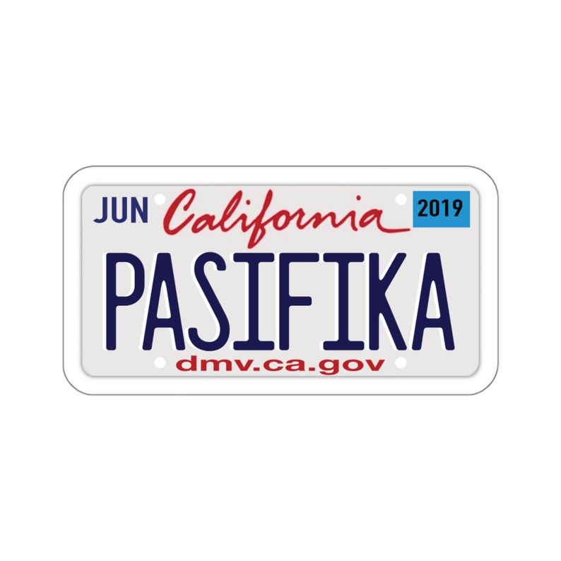 LICENSE PLATE CALIFORNIA Kiss-cut Stickers - Etsy