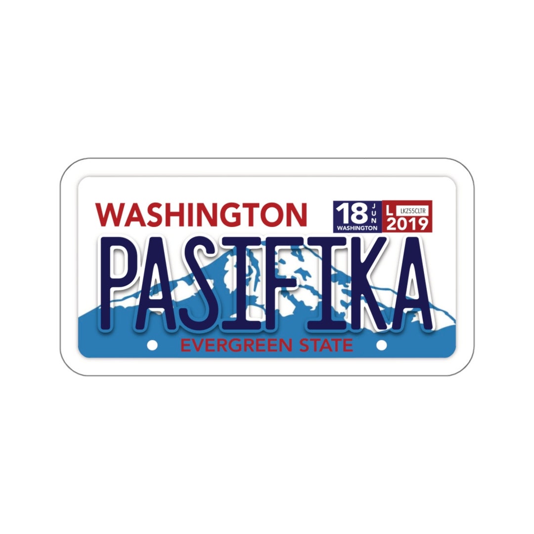 LICENSE PLATE WASHINGTON Kiss-cut Stickers - Etsy