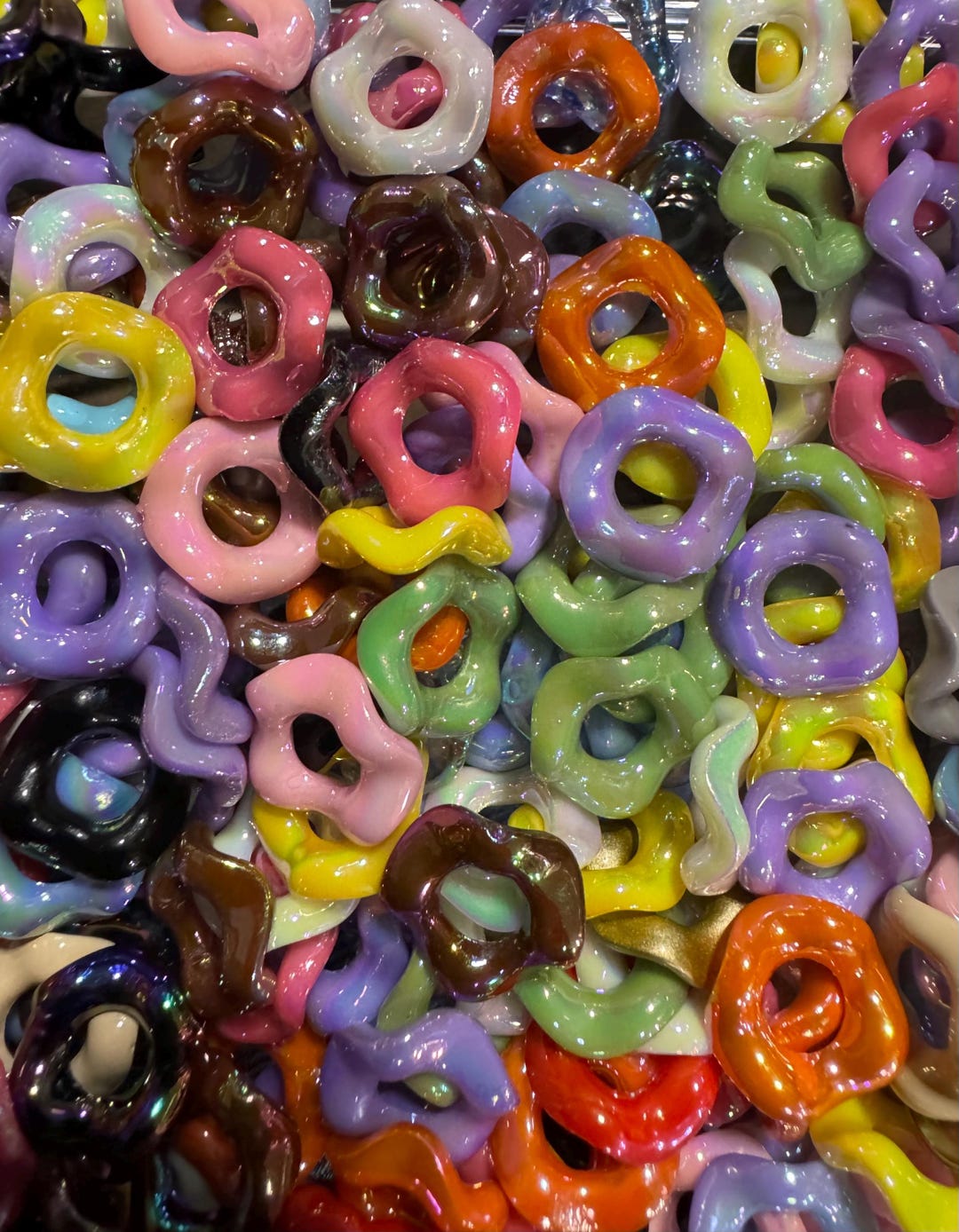 16MM Multi-color Wavy Acrylic Spacers| Choose Your Style | for Pens ...