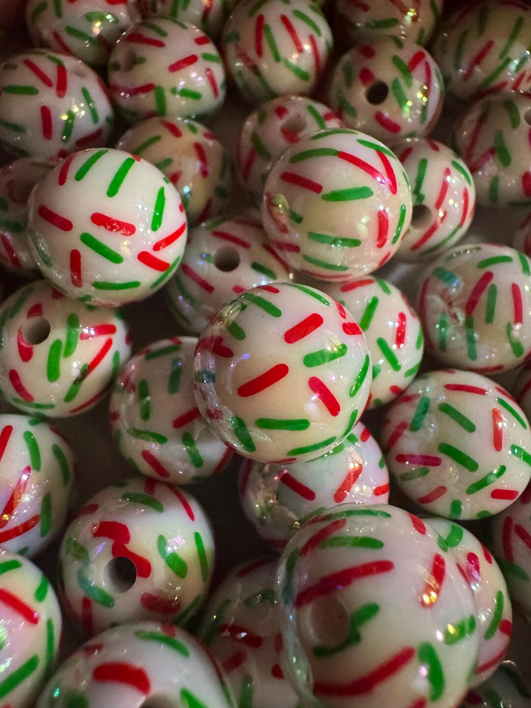 16MM Christmas Sprinkles Acrylic Beads-for Pens and Beadable Items ...