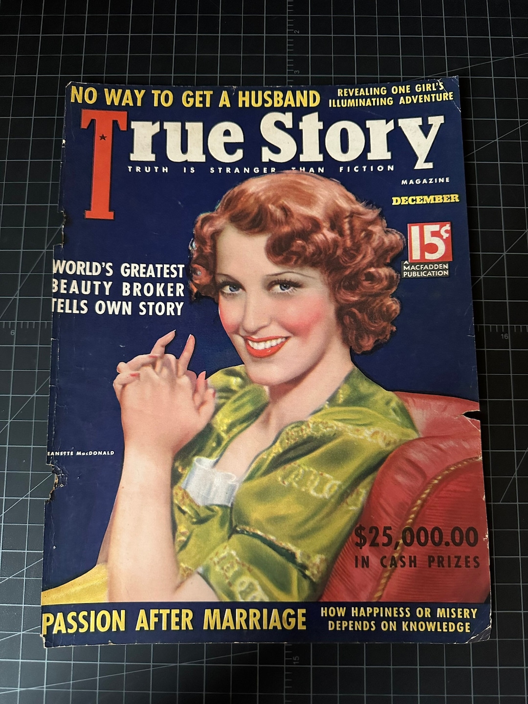 Vintage 1937 True Story Magazine Cover - Jeanette Macdonald - Etsy