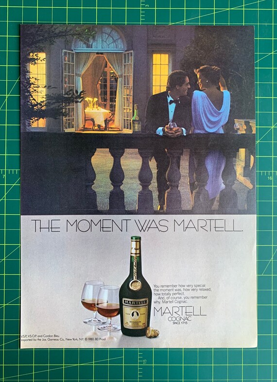 Vintage 1980 Martell Cognac Brandy Print Ad | Etsy
