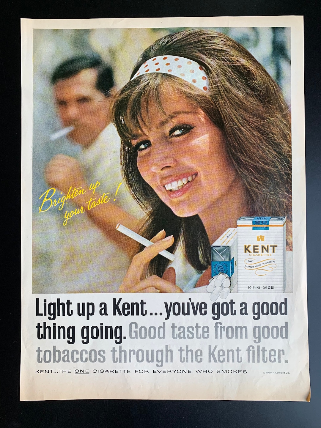 Vintage 1965 Kent Cigarettes Print Advertisement - Etsy