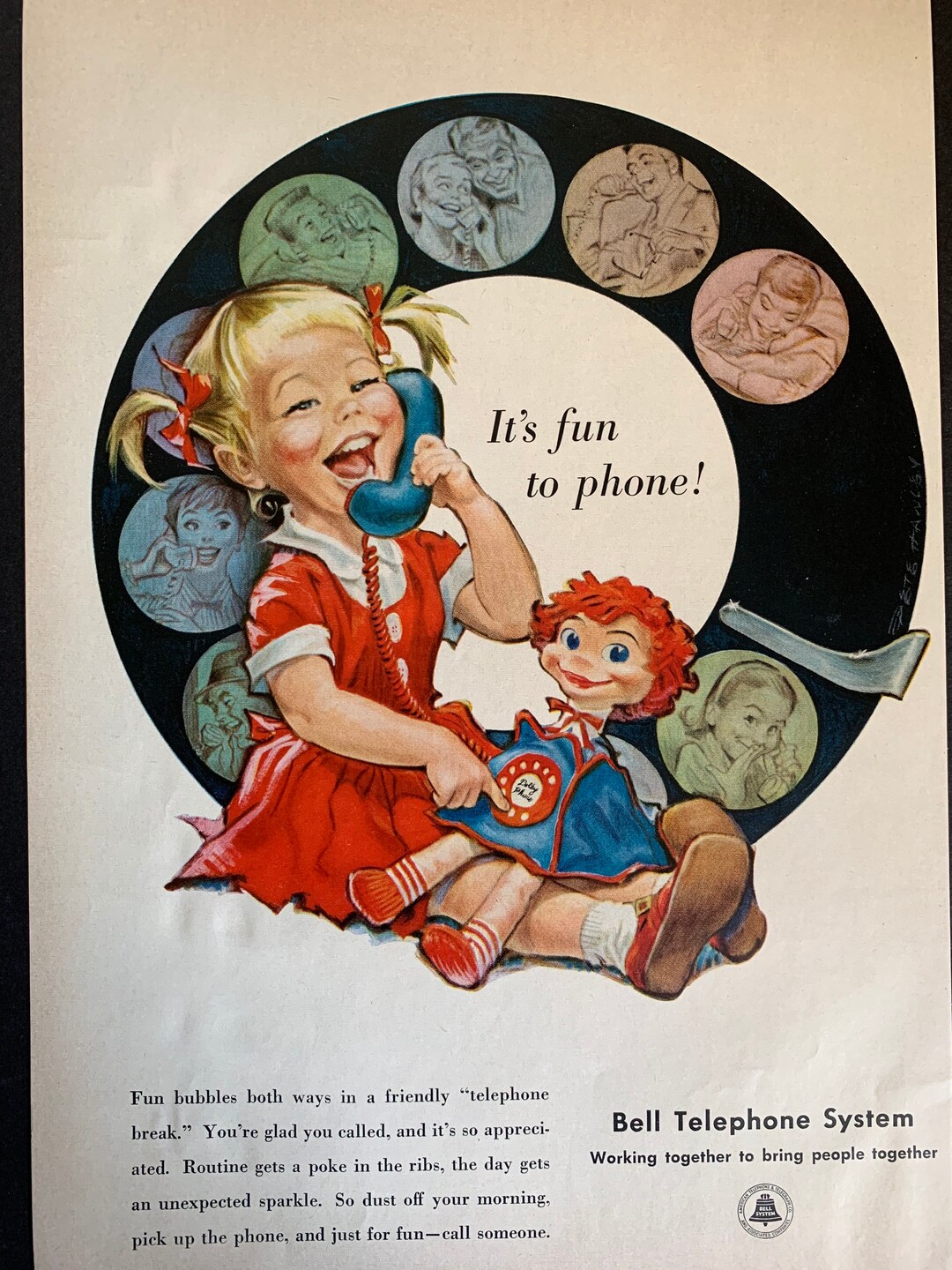 Vintage 1958 Bell Telephone System Original Print Ad - Etsy
