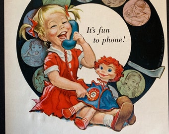 Vintage 1955 Western Electric Bell Telephone System Print Advertisement ...